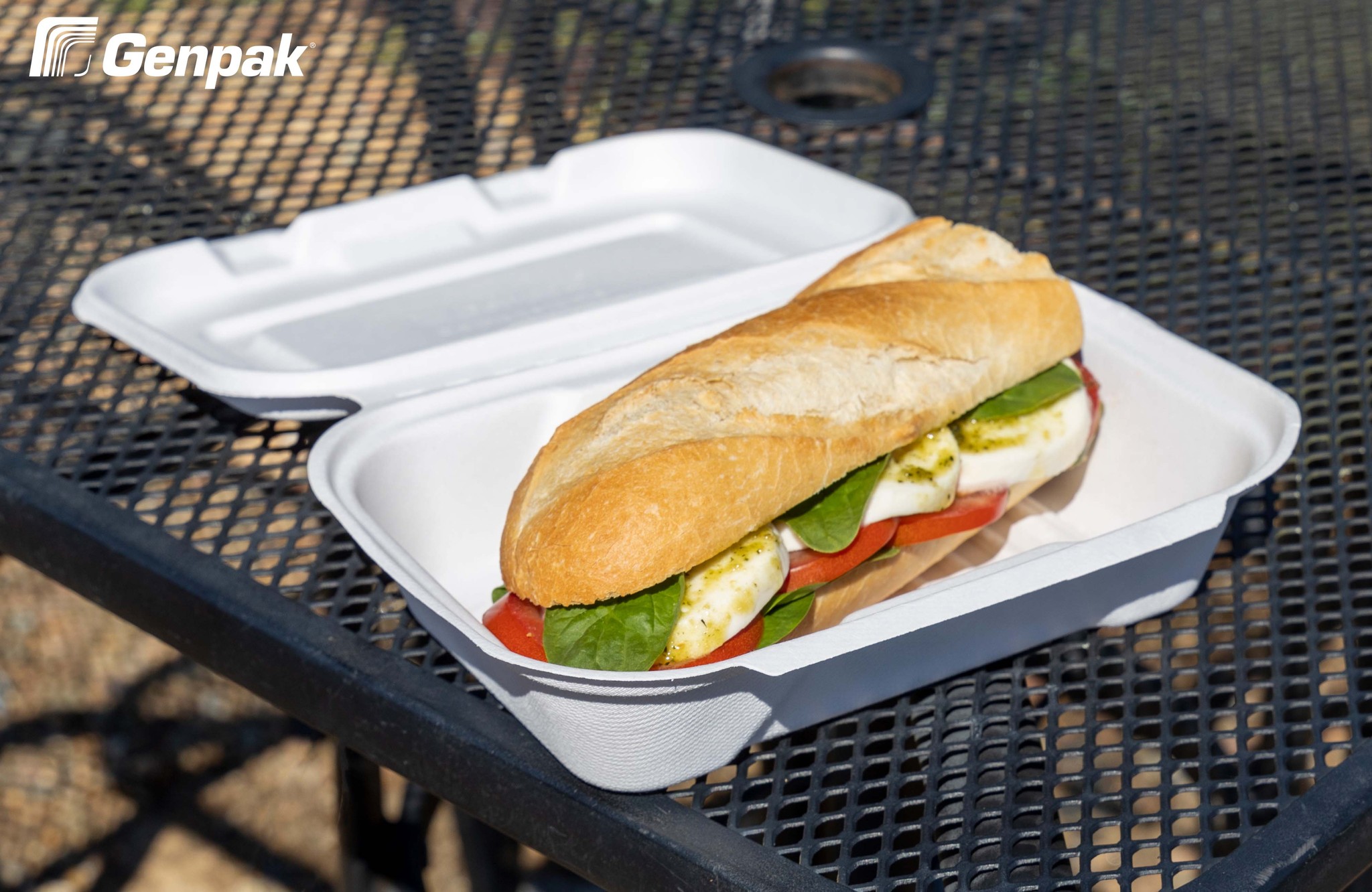 Genpak Hinged Containers - Wood Fruitticher Foodservice